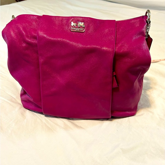 Coach | Bags | Coach Fuchsia Leather Womens Bag | Poshmark